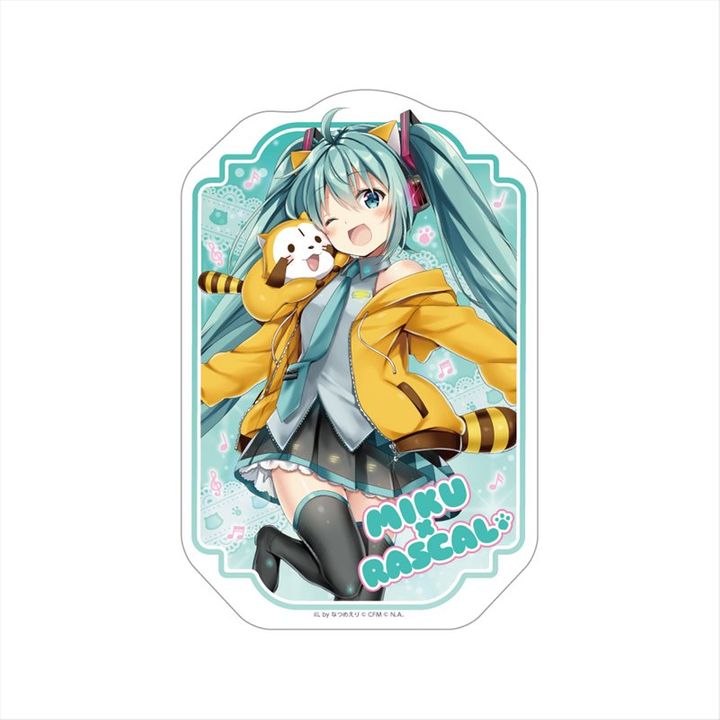 Hatsune Miku x Rascal the Raccoon 2018 Die-cut Magnet Hatsune Miku ...