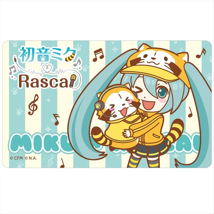 Hatsune Miku x Rascal the Raccoon 2018 Luminous IC Card Sticker Ver. 1 ...