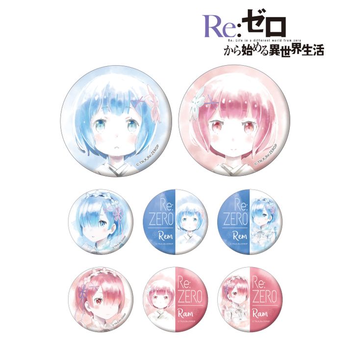 Re:Zero kara Hajimeru Isekai Seikatsu Trading Ani-Art Can Badge Rem ...