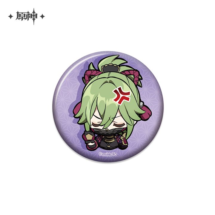 Kuki Shinobu Emoticon Can Badge 58mm Genshin Impact Kyou Hobby Shop