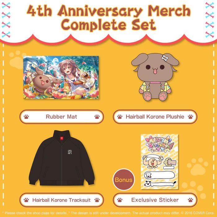 Hololive JP Inugami Korone 4th Anniversary Commemoration All Goods Set ...
