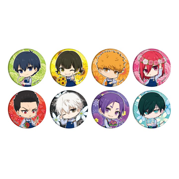 [Set of 8] Can Badge Blue Lock 06 Flower Ver. (Mini Character ...