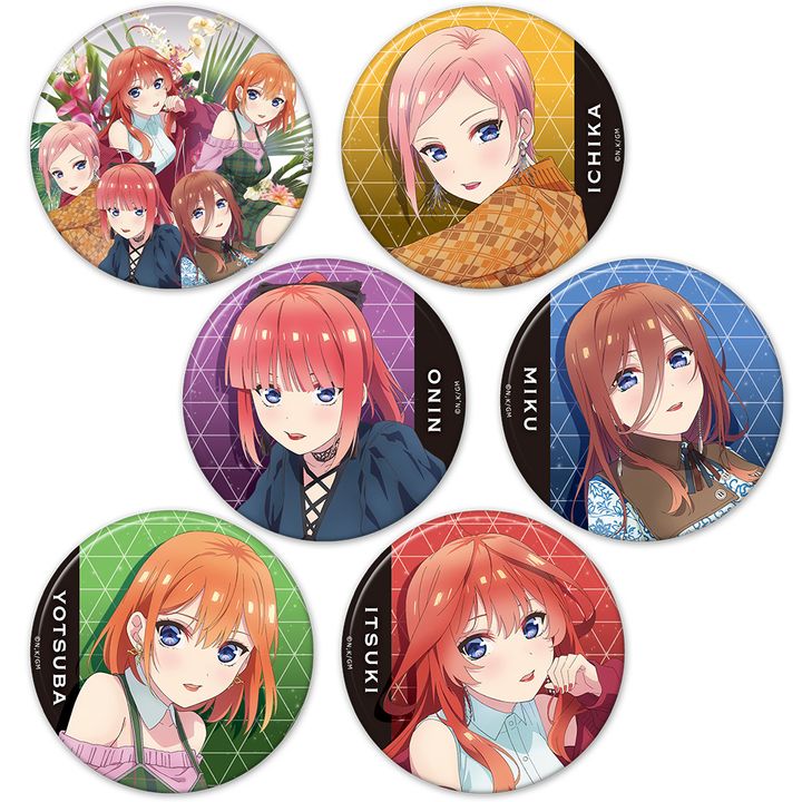 [Set of 6] The Quintessential Quintuplets Movie Trading Can Badge Vol ...