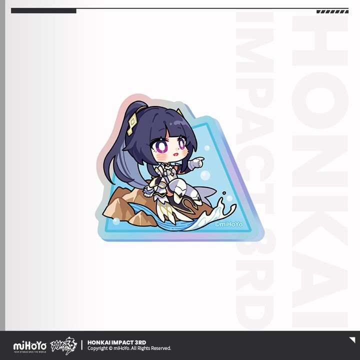 Raiden Mei Touch Honkai Meme Acrylic Badge - Honkai Impact 3rd | Kyou ...