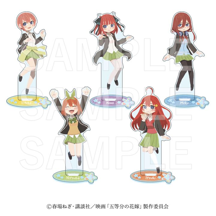 [Set of 5] The Quintessential Quintuplets Movie Trading Acrylic Stand ...