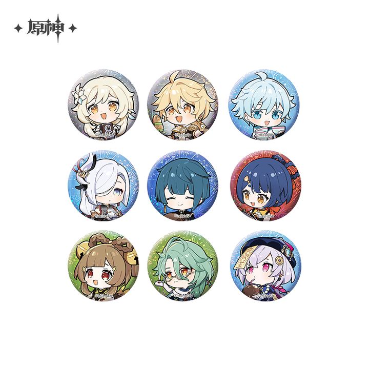 Genshin Impact Chibi Lantern Rite 2023 Badge Set A (4cm) - Genshin ...