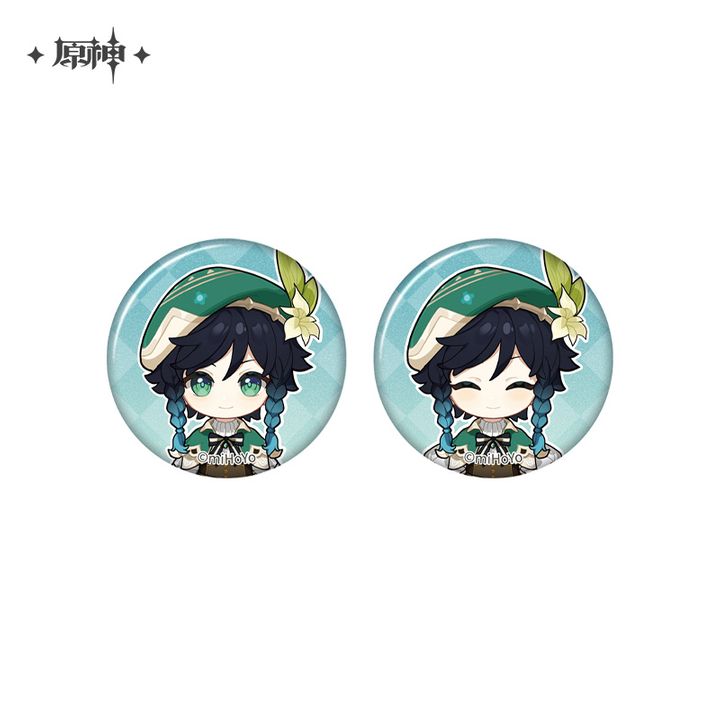Venti Chibi Photo Reminiscing Theme Badge Set 38mm - Genshin Impact ...