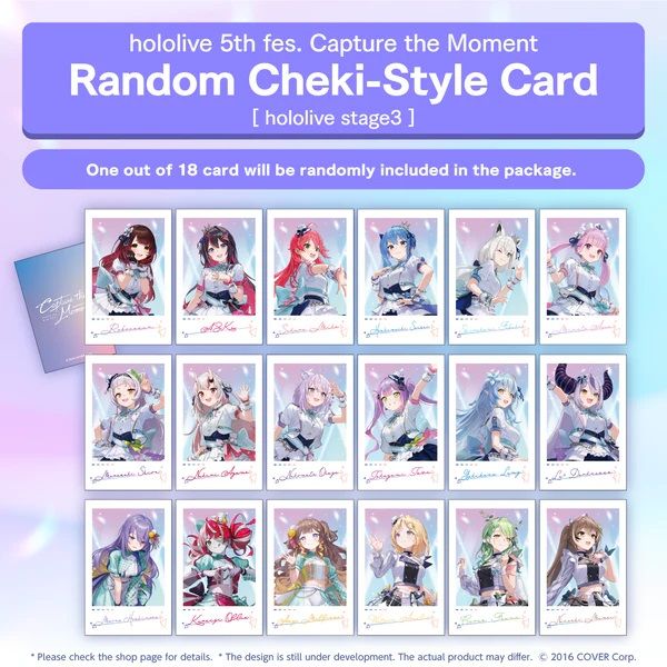 Hololive 5th fes. Capture the Moment Concert Merchandise Random Cheki ...
