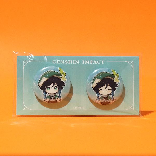 Venti Chibi Photo Reminiscing Theme Badge Set 38mm - Genshin Impact ...