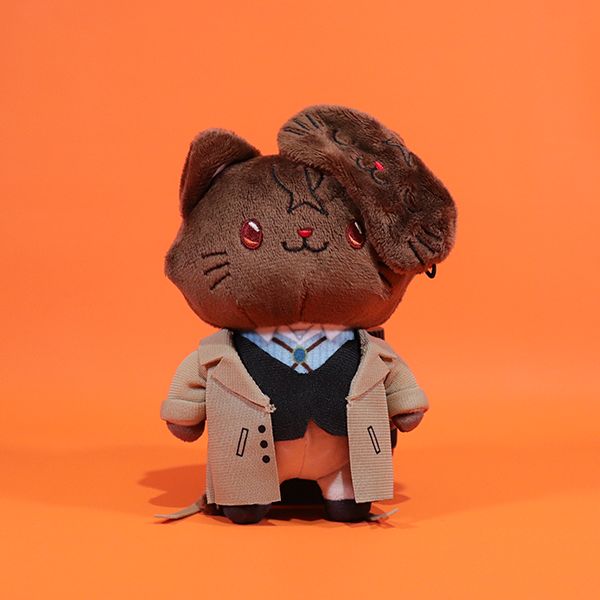 Bungo Stray Dogs withCAT Plush Key Chain with Eye Mask Dazai Osamu ...