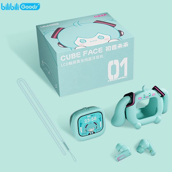 [REVIVE] Hatsune Miku CUBE FACE LCD Touchscreen TWS True Wireless ...