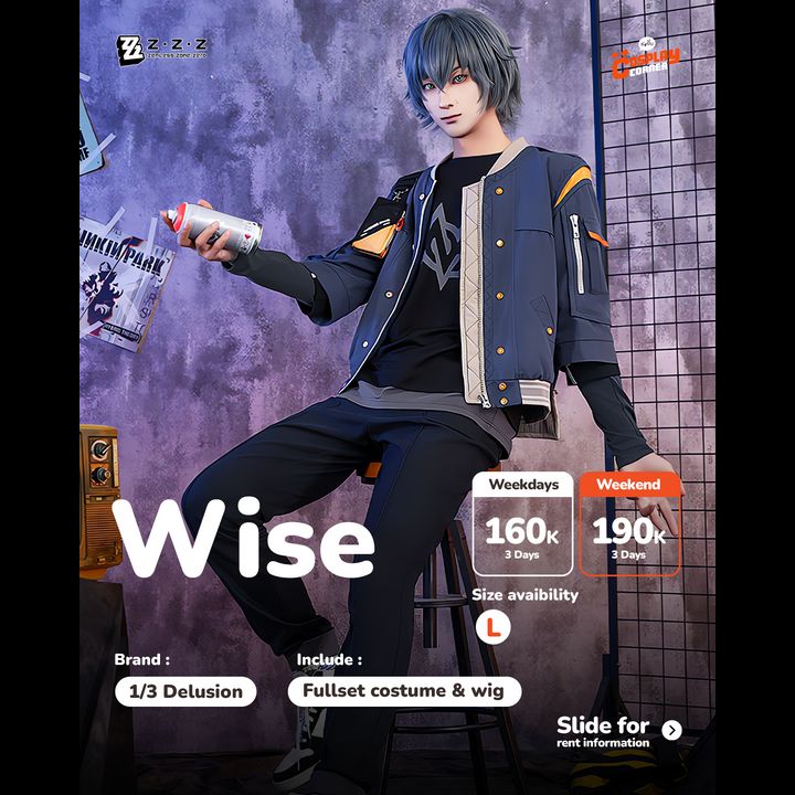 [Rent] 1/3 Delusion Wise / Proxy Male Cosplay Costume Set - Zenless ...