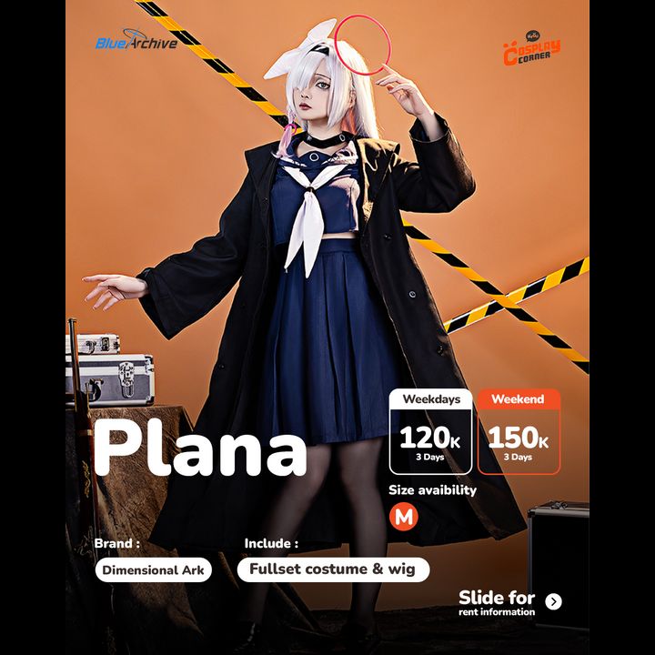 [Rent] Dimensional Ark Plana Cosplay Costume Set - Blue Archive (Size M ...