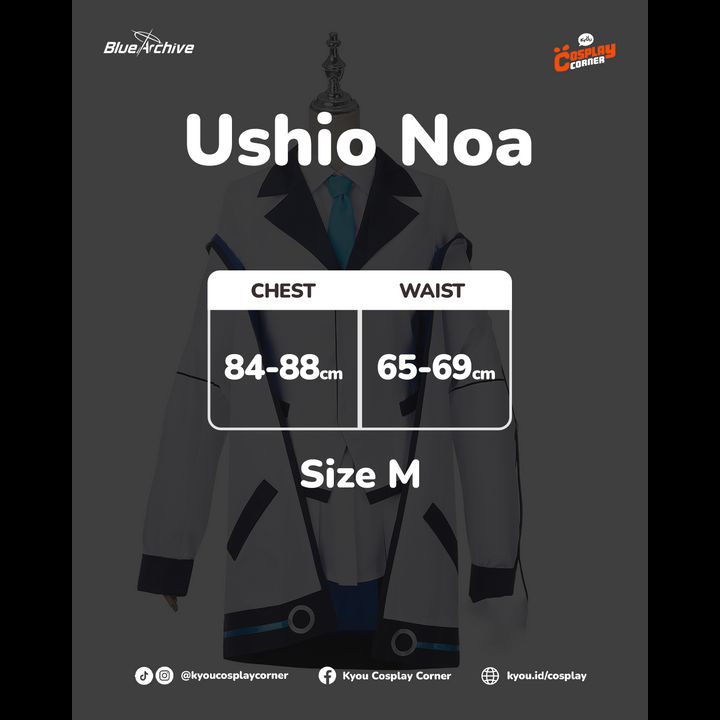 [Sell] Nutcracker Ushio Noa Cosplay Costume Set - Blue Archive (Size M ...