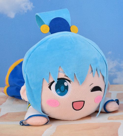 Mega Jumbo Nesoberi Plush Aqua Wink 40x22cm Kyou Hobby Shop