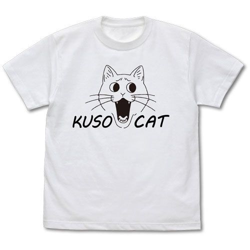 Uzaki-chan wa Asobitai! KUSO CAT T-shirt /WHITE-L | Kyou Hobby Shop